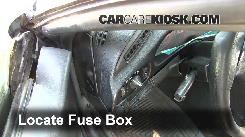 Interior Fuse Box Location: 1994 Chevrolet Camaro 3.4L V6 Coupe