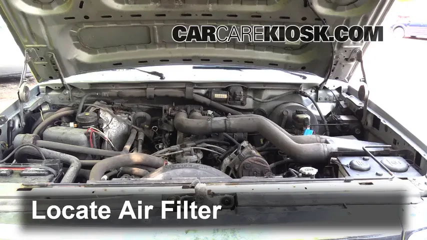 How to Change Engine Air Filter: 1994 Ford F-150 XL 5.0L V8 Extended ...