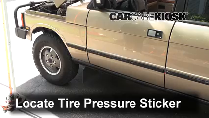 Tire Pressure for 1995 Land Rover Range Rover County LWB 4.2L V8