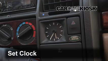How to Set the Clock / Change Time on a 1995 Land Rover Range Rover ...