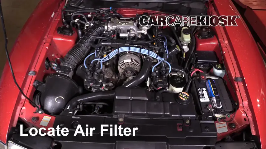 How to Change Engine Air Filter: 1999 Ford Mustang GT 4.6L V8 Convertible