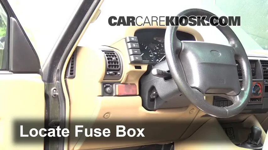 Interior Fuse Box Location: 1998 Land Rover Discovery LSE 4.0L V8