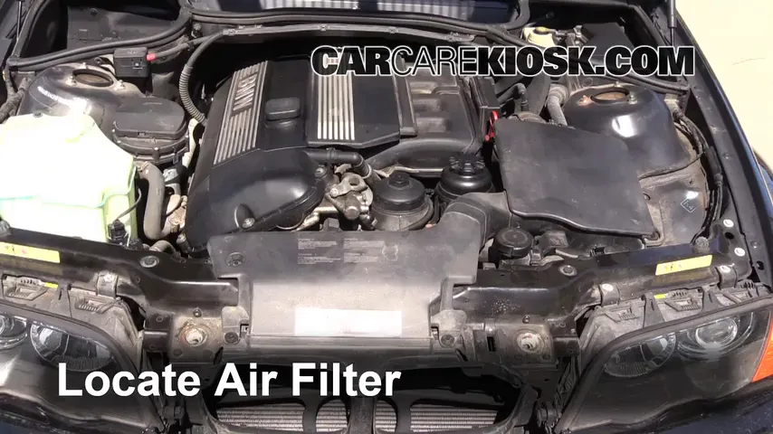 How to Change Engine Air Filter: 2001 BMW 325i 2.5L 6 Cyl. Sedan