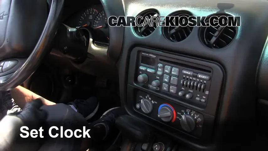 How to Set the Clock / Change Time on a 2001 Pontiac Firebird 3.8L V6 ...