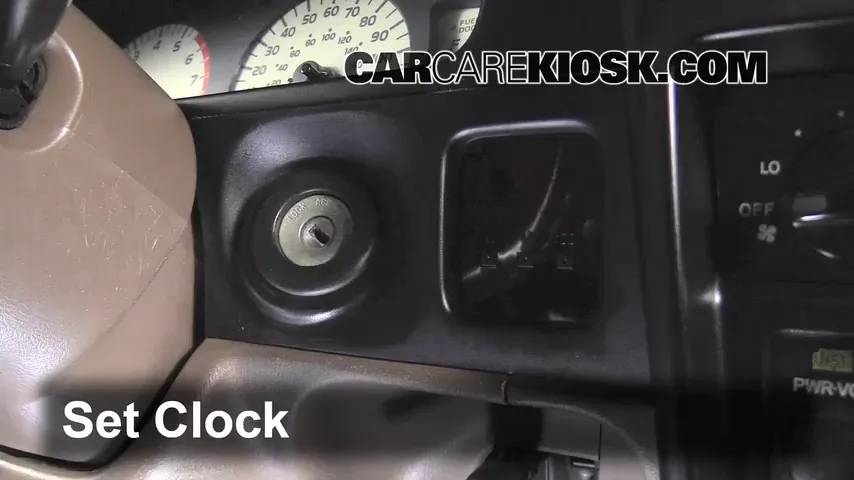 How to Set the Clock / Change Time on a 2001 Toyota Tacoma DLX 3.4L V6 ...