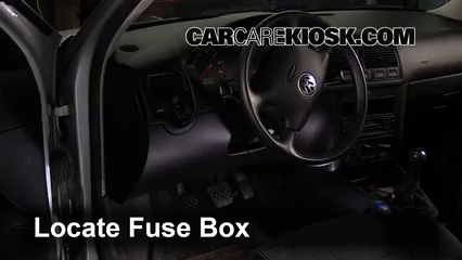 Interior Fuse Box Location: 2001 Volkswagen Golf GL 1.9L 4 Cyl. Turbo ...