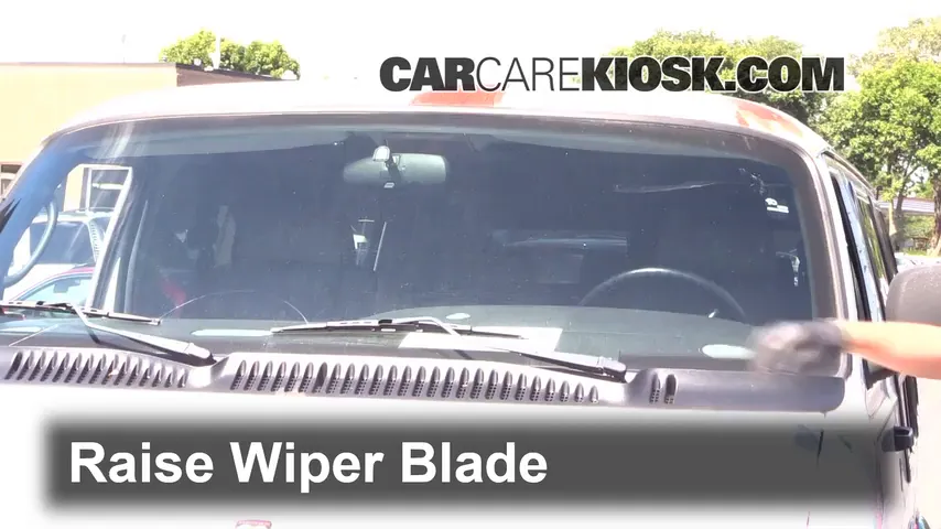 Front Windshield Wiper Blade Change: 2002 Dodge Ram 1500 Van 3.9L V6 ...