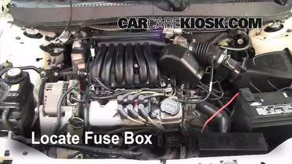 Interior Fuse Box Location: 2002 Ford Taurus SE 2-Valve 3.0L V6