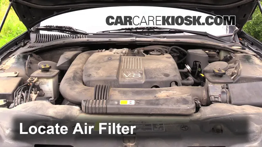 How to Change Engine Air Filter: 2002 Lincoln LS 3.9L V8