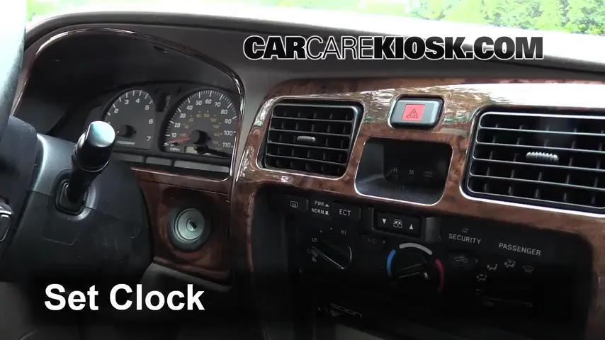How to Set the Clock / Change Time on a 2002 Toyota 4Runner SR5 3.4L V6