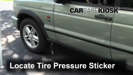Tire Pressure for 2003 Land Rover Discovery SE 4.6L V8