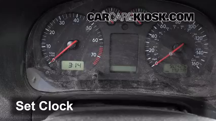 How to Set the Clock / Change Time on a 2003 Volkswagen Golf GL 2.0L 4 ...