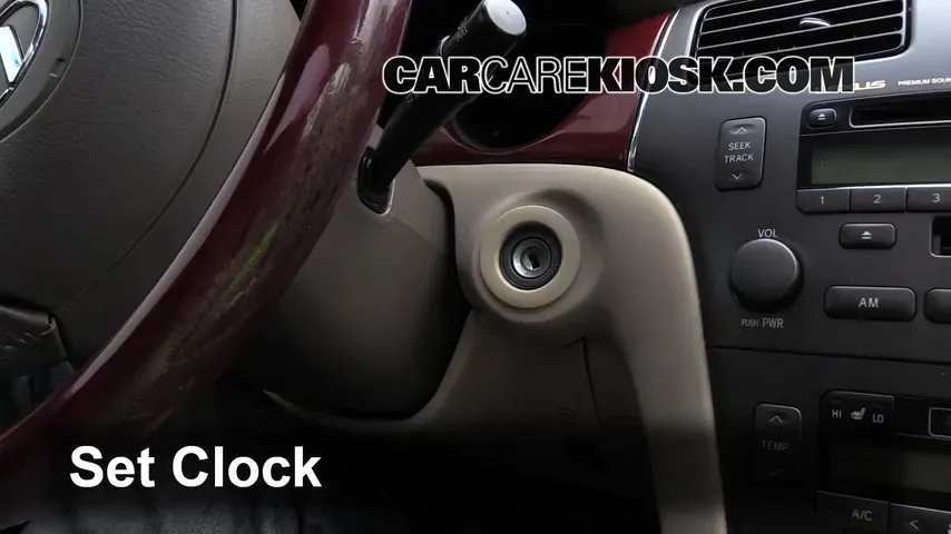 How to Set the Clock / Change Time on a 2004 Lexus ES330 3.3L V6