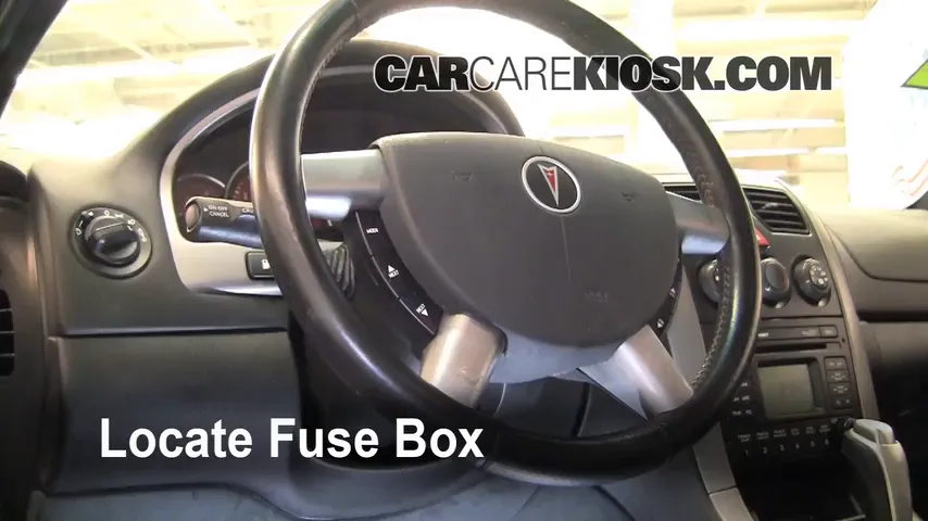 Interior Fuse Box Location: 2005 Pontiac GTO 6.0L V8