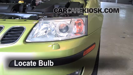 Front Turn Signal Replacement on 2004 Saab 9-3 Arc 2.0L 4 Cyl. Turbo ...