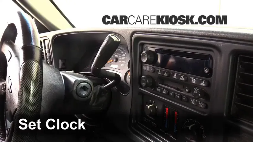 How to Set the Clock / Change Time on a 2005 Chevrolet Silverado 2500 ...