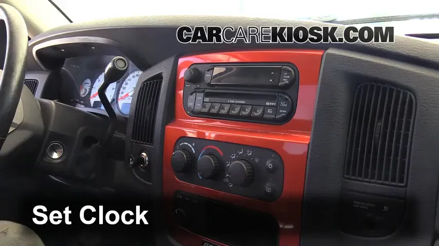 How to Set the Clock / Change Time on a 2004 Dodge Ram 1500 SLT 5.7L V8 ...
