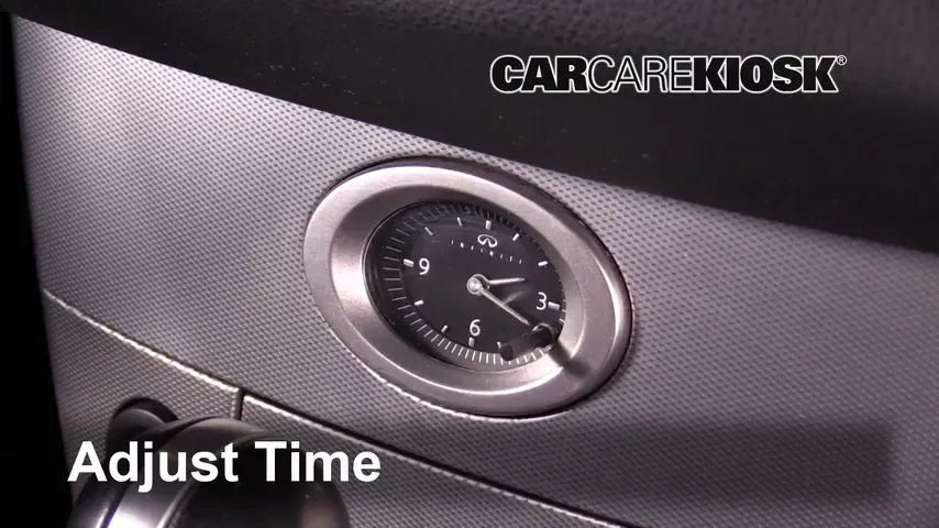 How to Set the Clock / Change Time on a 2005 Infiniti FX35 3.5L V6
