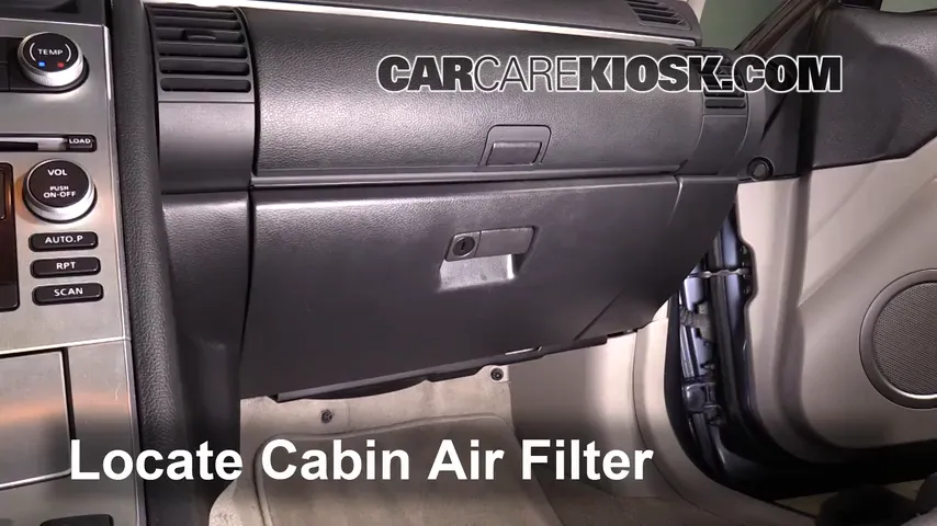 Cabin Air Filter Replacement: 2003 Infiniti G35 3.5L V6 Coupe (2 Door)