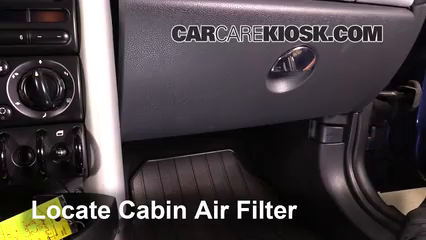Cabin Air Filter Replacement: 2005 Mini Cooper 1.6L 4 Cyl. Coupe