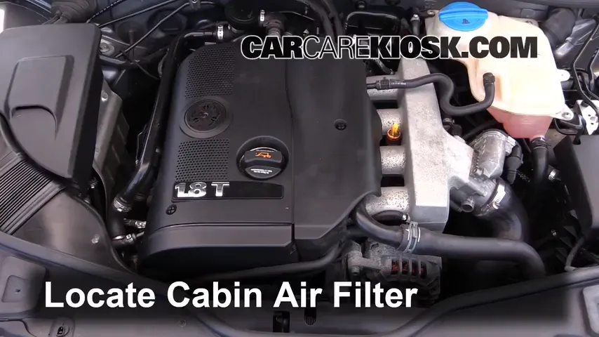 Cabin Air Filter Replacement: 2005 Volkswagen Passat GLS 4 Motion 1.8L ...