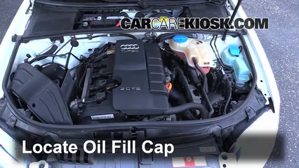 Oil & Filter Change 2006 Audi A4 Quattro 2.0L 4 Cyl. Turbo