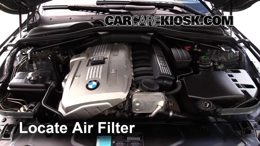 How to Change Engine Air Filter: 2006 BMW 530xi 3.0L 6 Cyl. Wagon