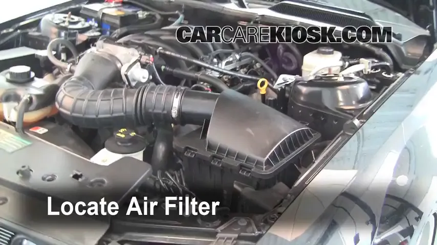How to Change Engine Air Filter: 2006 Ford Mustang GT 4.6L V8 Coupe
