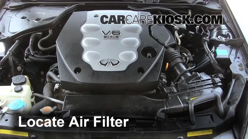 How to Change Engine Air Filter: 2006 Infiniti G35 X 3.5L V6