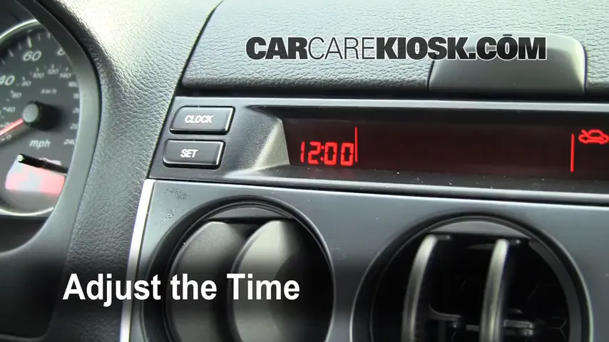 How to Set the Clock / Change Time on a 2004 Mazda 6 S 3.0L V6 Wagon (5 ...