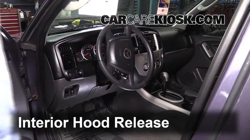 How To Open Hood: 2001 Mazda Tribute LX 3.0L V6