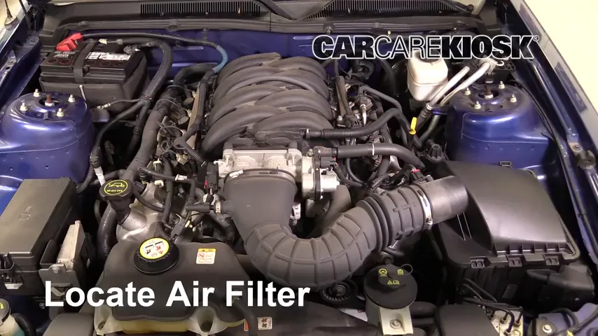 How to Change Engine Air Filter: 2007 Ford Mustang GT 4.6L V8 Coupe
