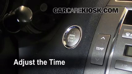 How to Set the Clock / Change Time on a 2008 Lexus ES350 3.5L V6