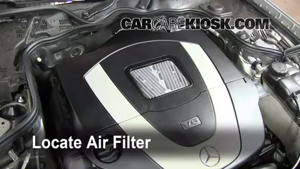 How to Change Engine Air Filter: 2008 Mercedes-Benz E350 4Matic 3.5L V6 ...