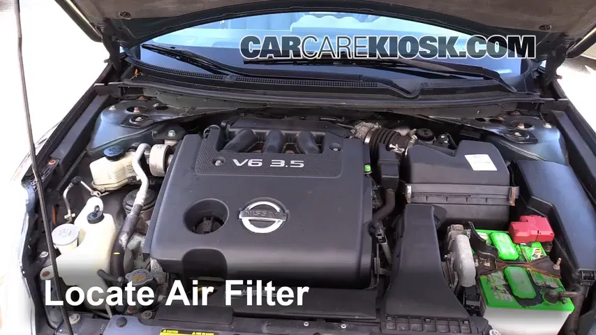 How to Change Engine Air Filter: 2007 Nissan Altima SL 3.5L V6