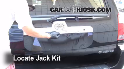 Replace Flat Tire with Spare Tire: 2008 Toyota 4Runner SR5 4.0L V6