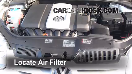 How to Change Engine Air Filter: 2008 Volkswagen Rabbit S 2.5L 5 Cyl ...