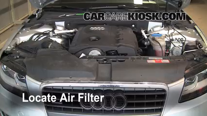 How to Change Engine Air Filter: 2009 Audi A4 Quattro 2.0L 4 Cyl. Turbo