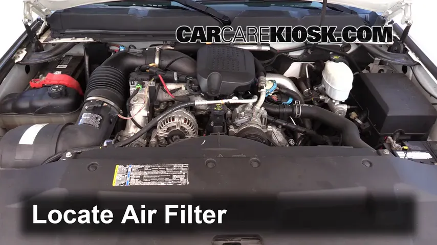 How to Change Engine Air Filter: 2009 Chevrolet Silverado 3500 HD LT 6 ...
