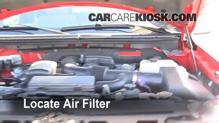 How to Change Engine Air Filter: 2009 Ford F-150 XLT 5.4L V8 FlexFuel ...