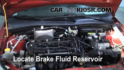 How to Check Brake Fluid Level: 2009 Ford Focus SE 2.0L 4 Cyl. Sedan (4 ...