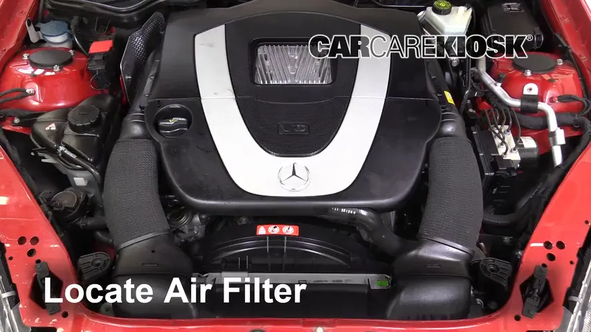 How to Change Engine Air Filter: 2009 Mercedes-Benz SLK300 3.0L V6