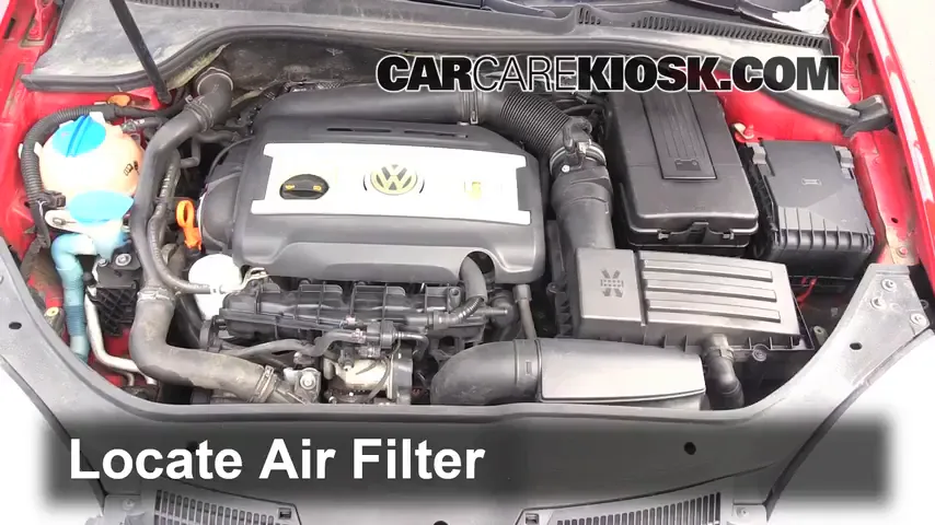 How to Change Engine Air Filter: 2009 Volkswagen Jetta Wolfsburg ...