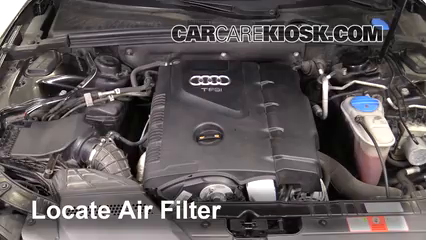 How to Change Engine Air Filter: 2010 Audi A5 Quattro 2.0L 4 Cyl. Turbo
