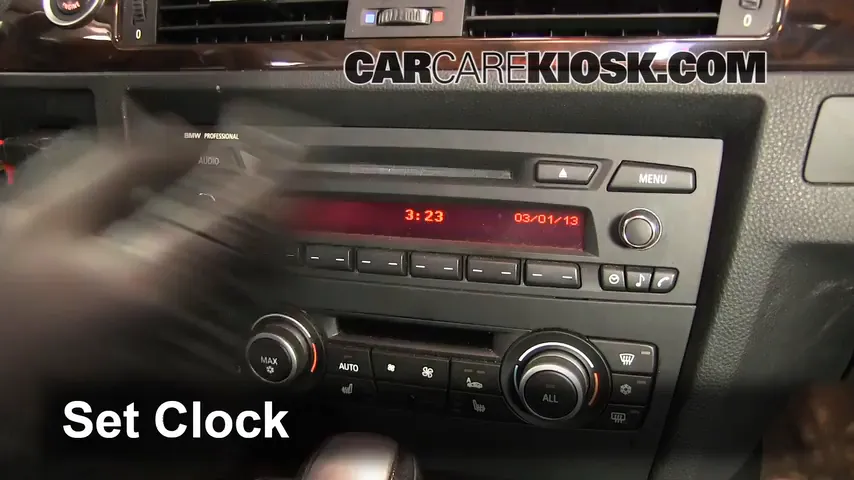 How to Set the Clock / Change Time on a 2010 BMW 335d 3.0L 6 Cyl. Turbo ...