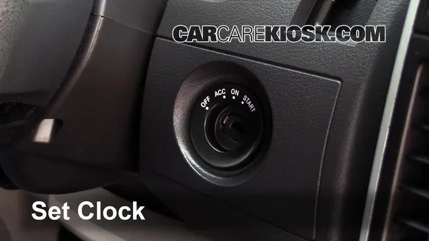 How to Set the Clock / Change Time on a 2010 Dodge Grand Caravan SE 3 ...