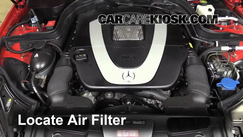 How to Change Engine Air Filter: 2010 Mercedes-Benz E350 3.5L V6 Coupe ...
