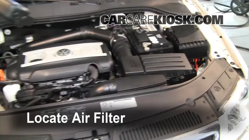 How to Change Engine Air Filter: 2010 Volkswagen Passat Komfort 2.0L 4 ...