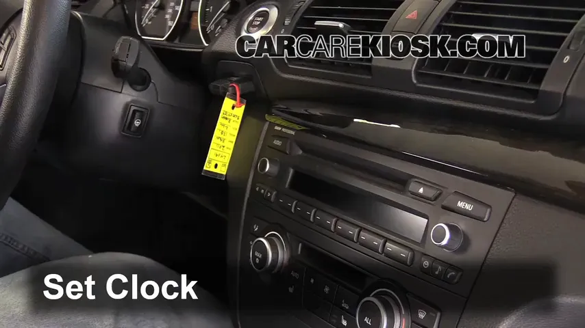 How to Set the Clock / Change Time on a 2011 BMW 128i 3.0L 6 Cyl. Coupe