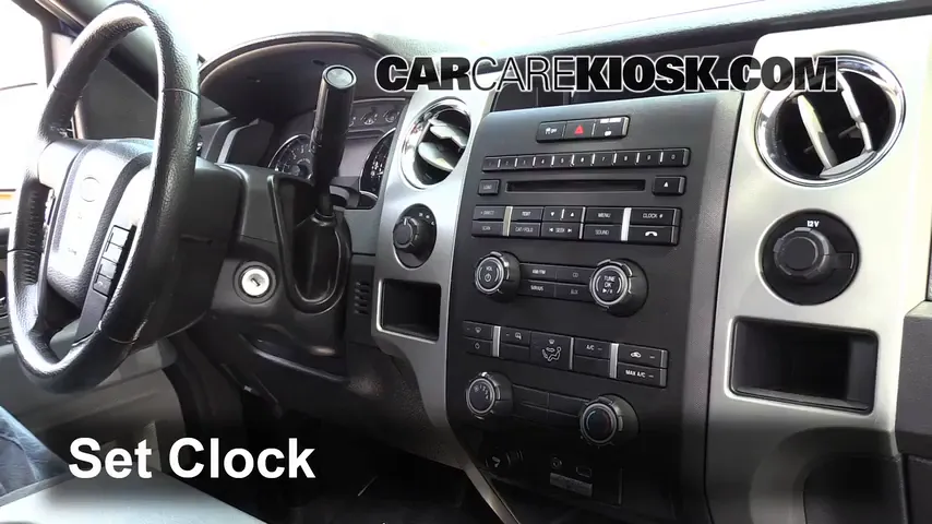 How to Set the Clock / Change Time on a 2011 Ford F-150 XLT 3.5L V6 ...